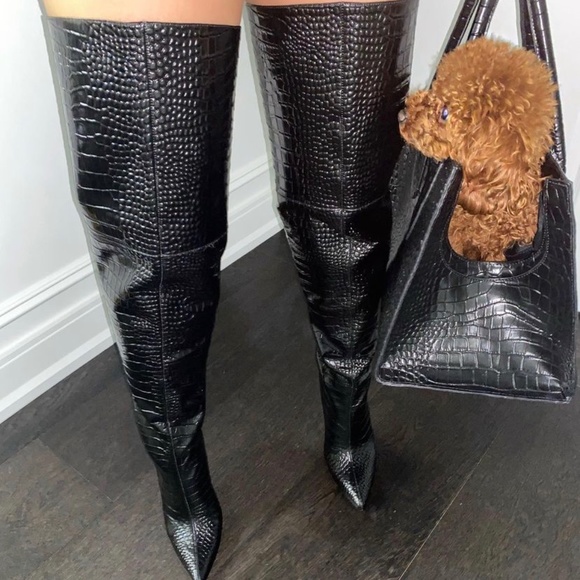 IAmJennifer Le | Shoes | Jennifer Le Black Caiman Ii New | Poshmark
